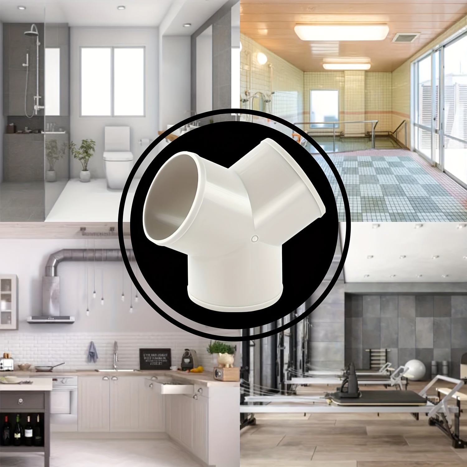 Y shaped Abs Pipe Connector 3 way Exhaust Fan Dryer Vent - Temu Kuwait