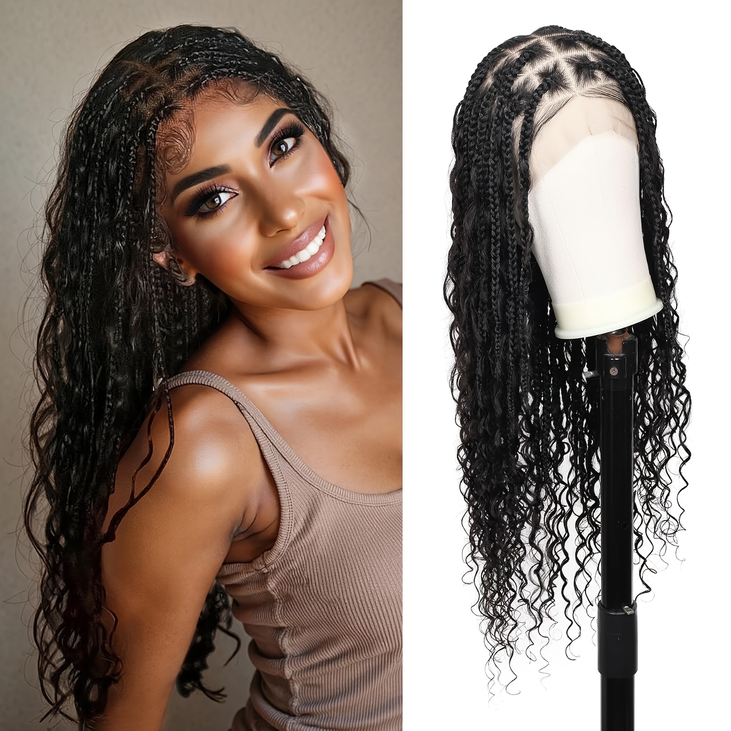 braided hair wigs sold on Temu United States