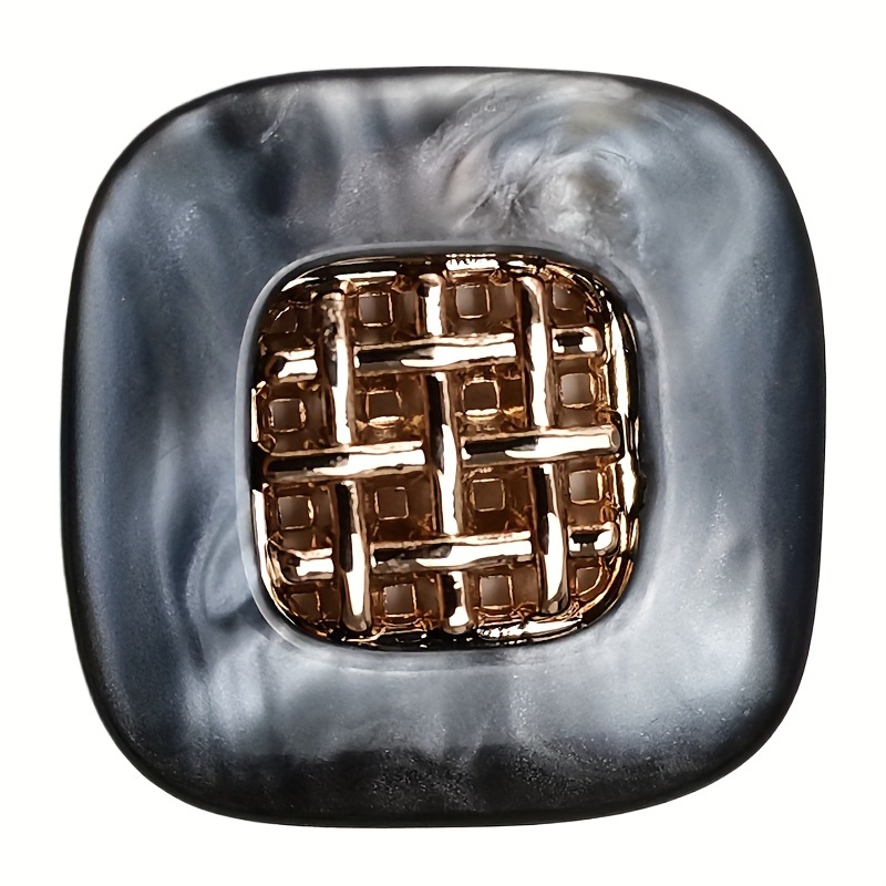 5pcs resin metal button elegant decorative buttons for cardigan coat ...