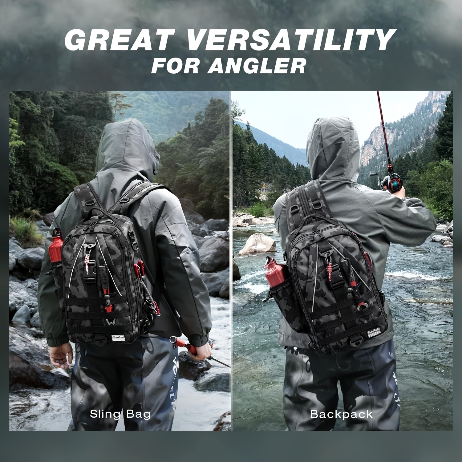 fishing backpacks sold on Temu United States