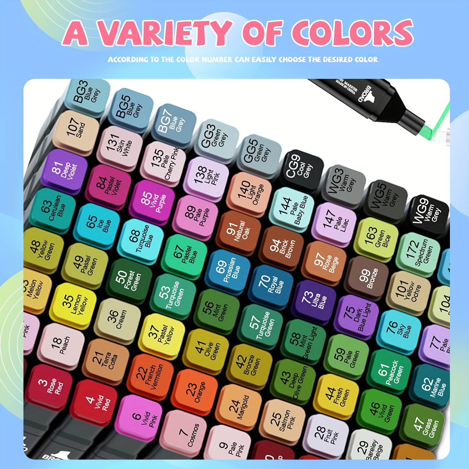 Dual Tip Alcohol Art Markers Set Medium Point Blender Pens - Temu Italy