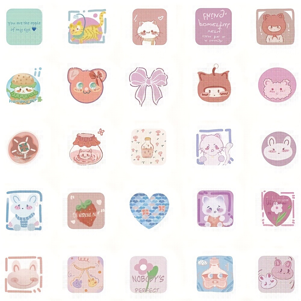 Cute Cartoon Stickers Pack Fruit Animals Fall Sticker Decals - Temu ...