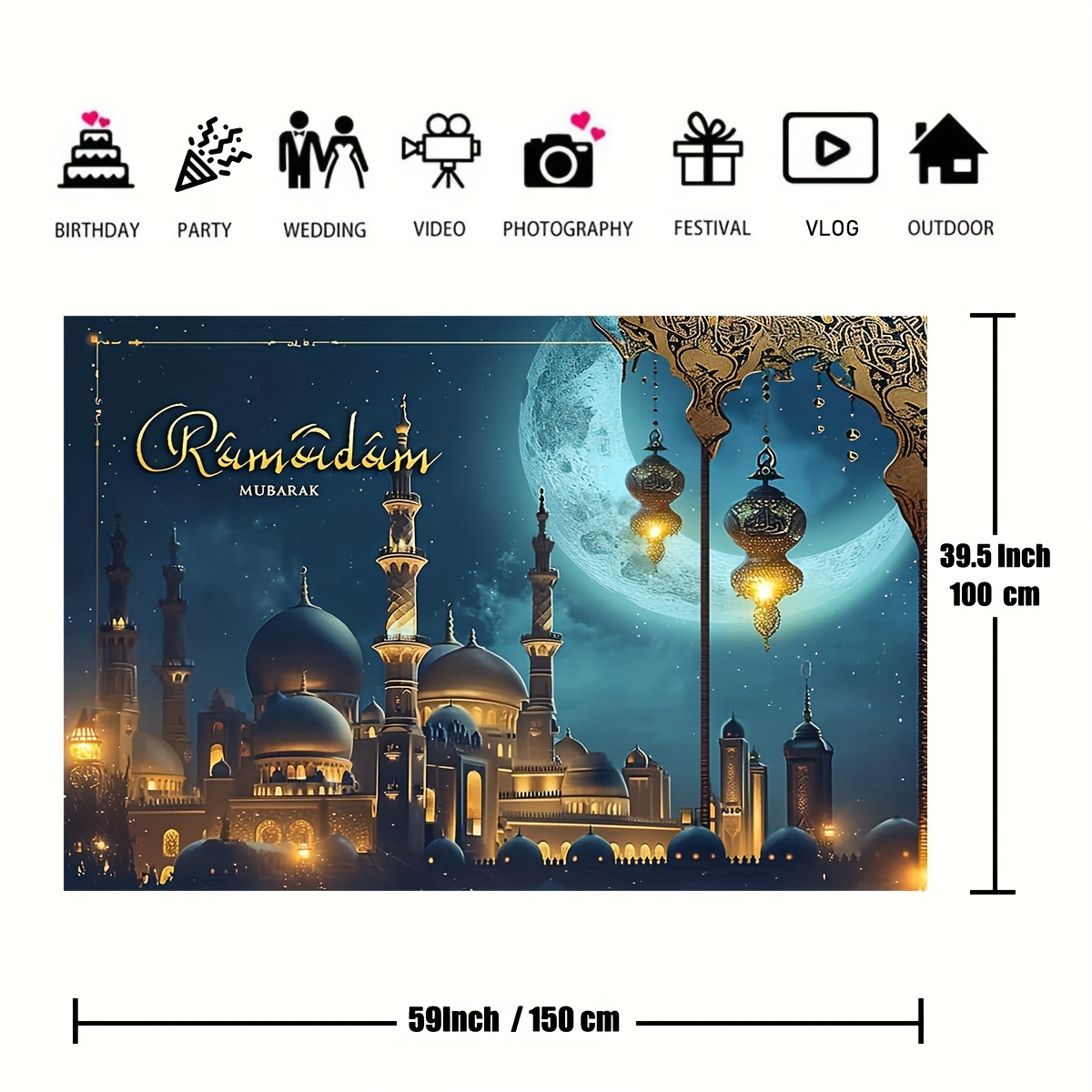Ramadhan Decoration Ramadan Background Eid Mubarak Photo - Temu United ...