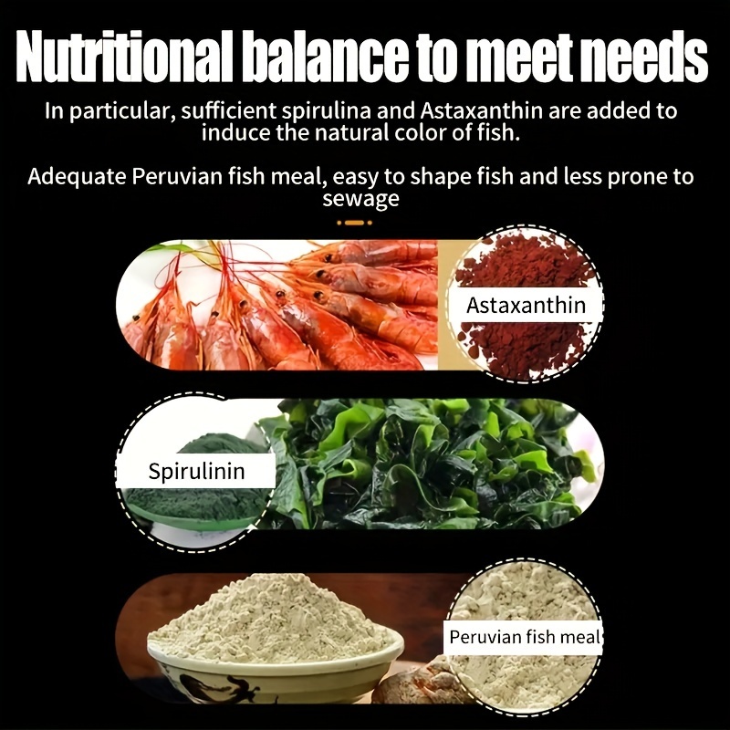 950g/33.51oz,goldfish Variety Pellets, Colored Granular Fish ...