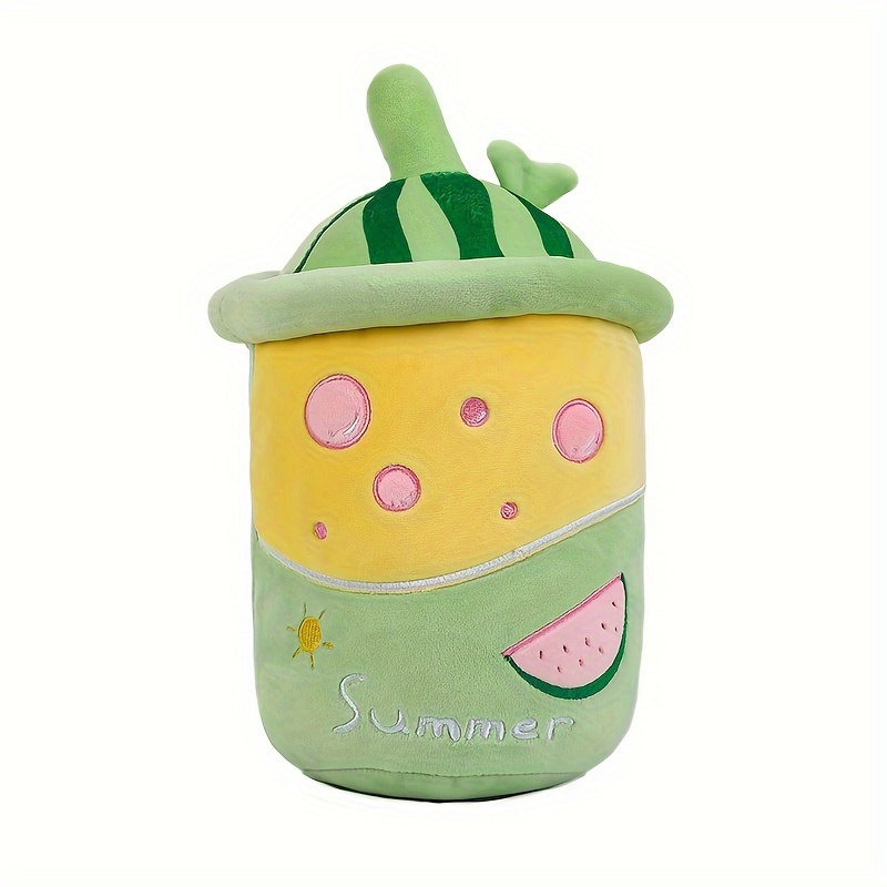 Watermelon Strawberry Peach Cantaloupe Milk Tea Cup Plush - Temu United ...
