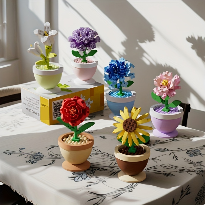 rose building blocks sold on Temu United States