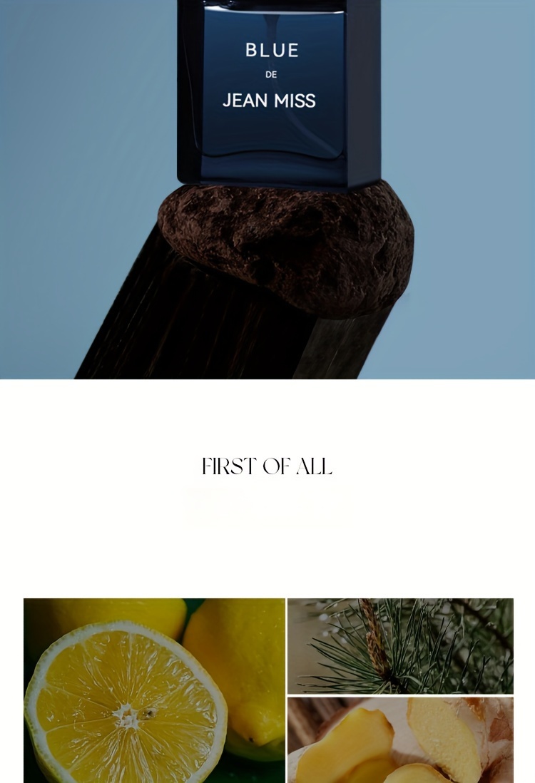 Jean Miss Blue Men's Cologne Gift Set, 3-pack 1.01oz Bottles, Woody ...