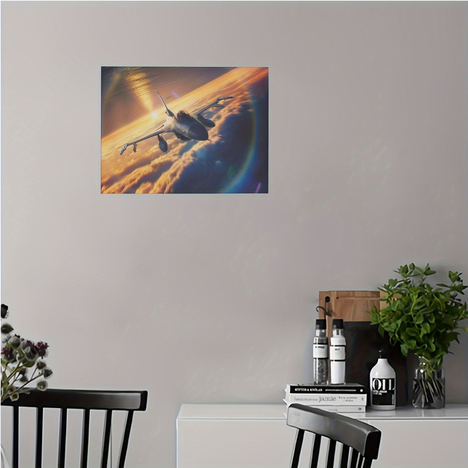 Canvas Wall Art Print F 16 Aircraft F 16 Fighting - Temu Canada
