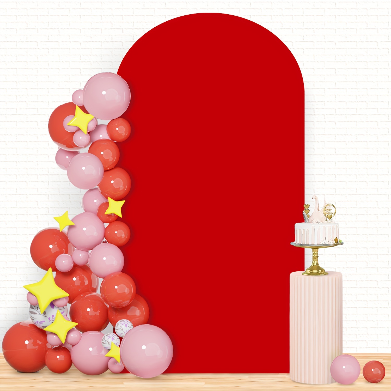 Wedding Arch Cover Red Arch Backdrop Cover Spandex Fitted - Temu