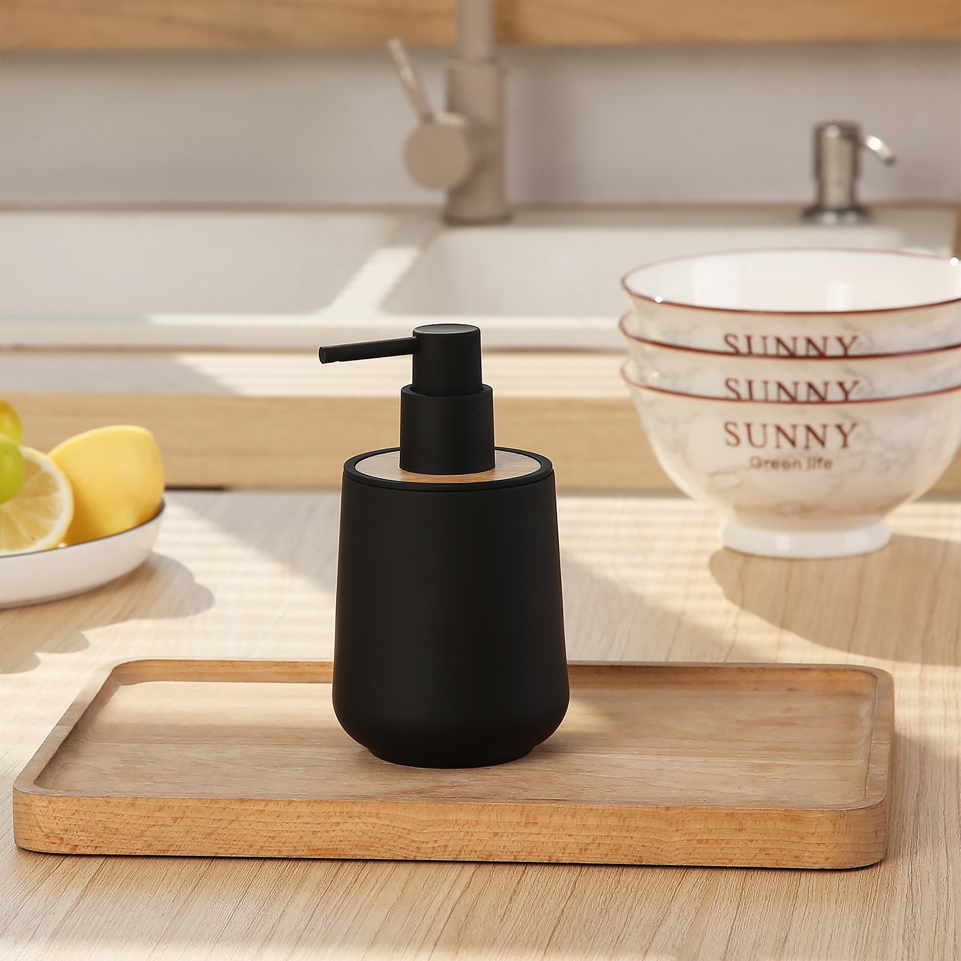 Bamboo soap dispenser store