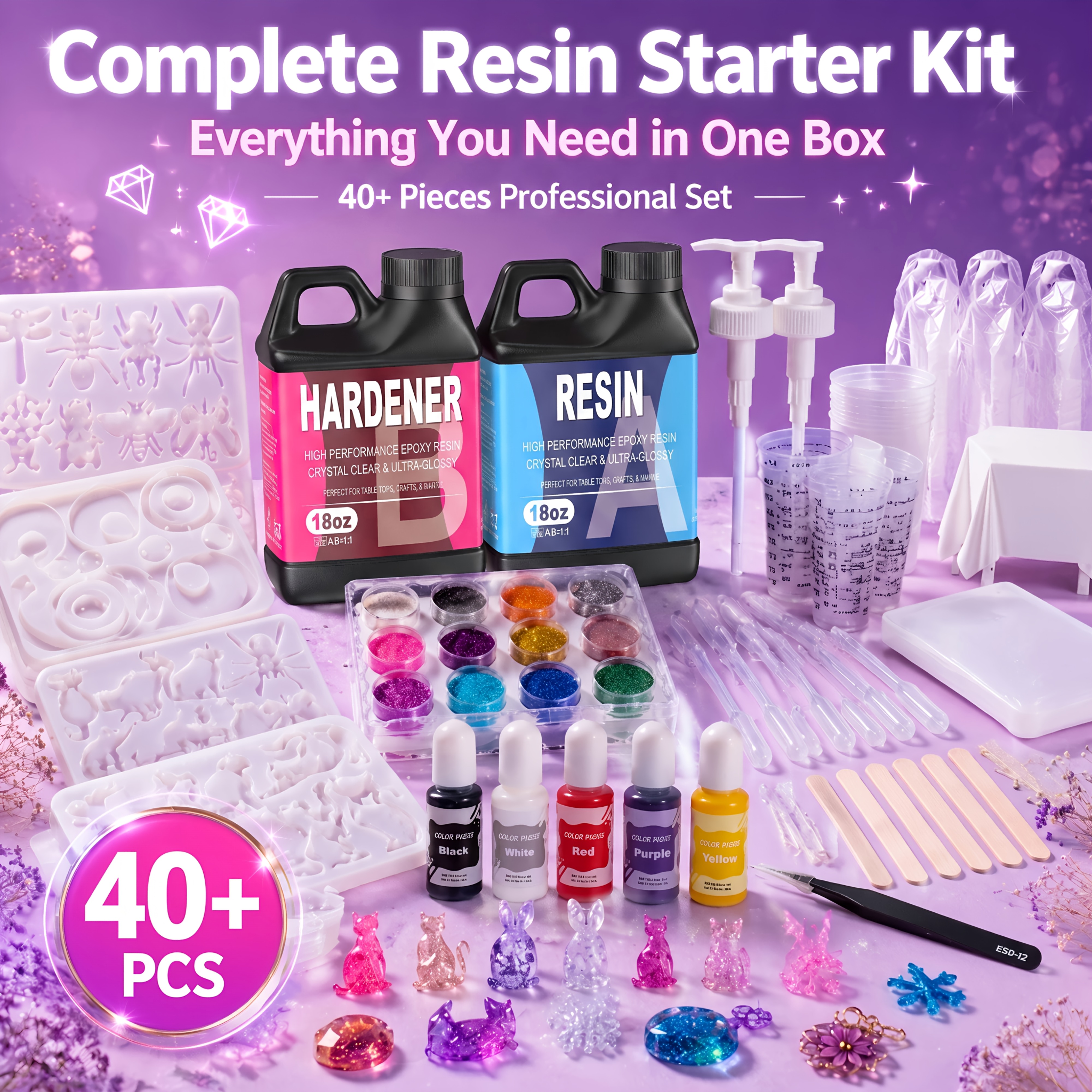 resin molds and supplies sold on Temu United States