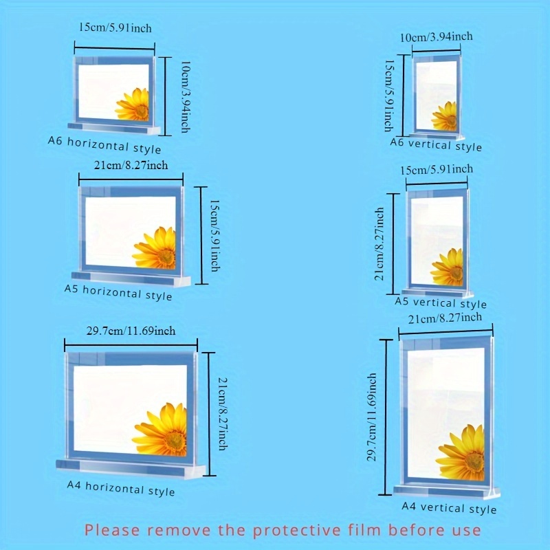 Acrylic Platform Card Transparent A5 Table Sign Double sided - Temu Canada