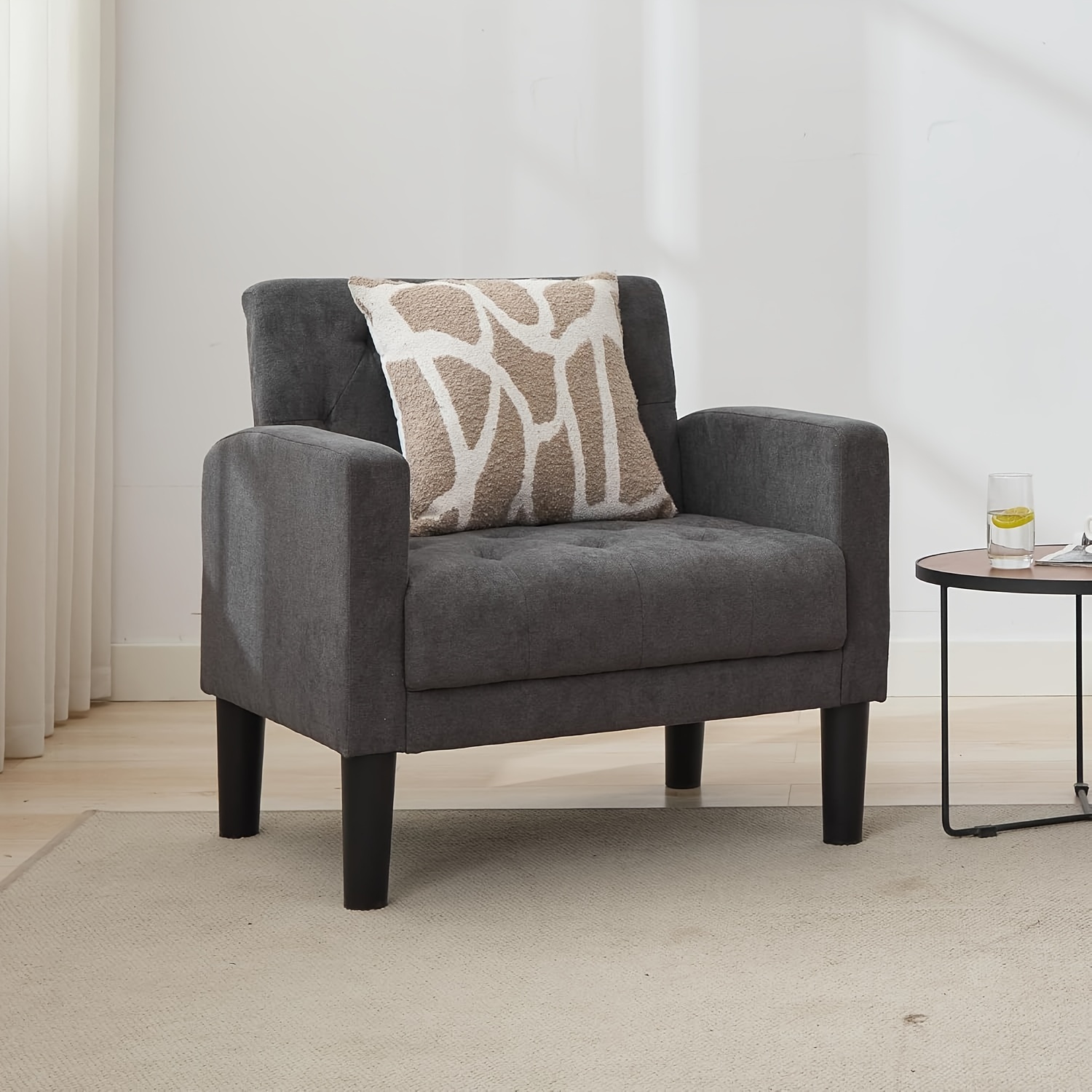 Accent Chair Fabric Living Room Arm Chairs Bedroom - Temu