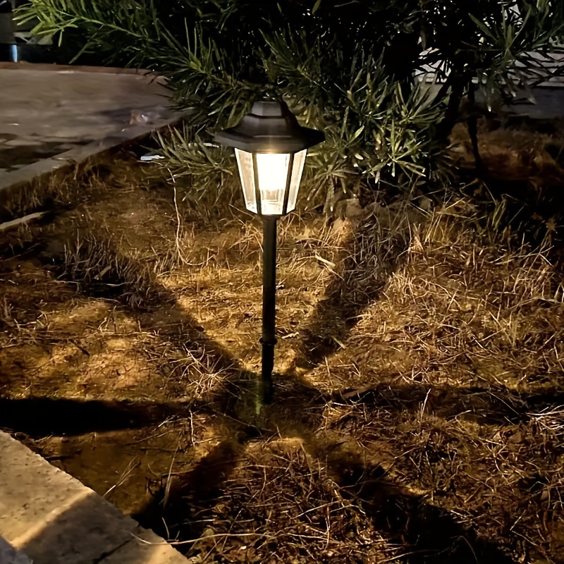 Solar Powered Vintage Hexagon Outdoor Lantern Waterproof Led - Temu