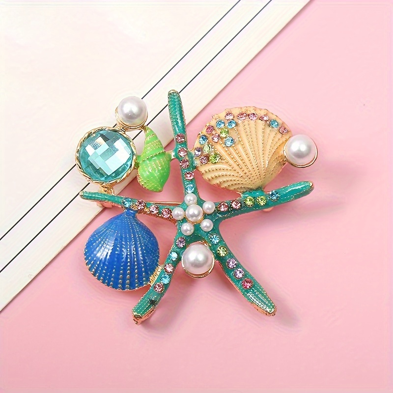 Starfish Shell Brooch Pin Classic Retro Style Ocean Theme - Temu United ...