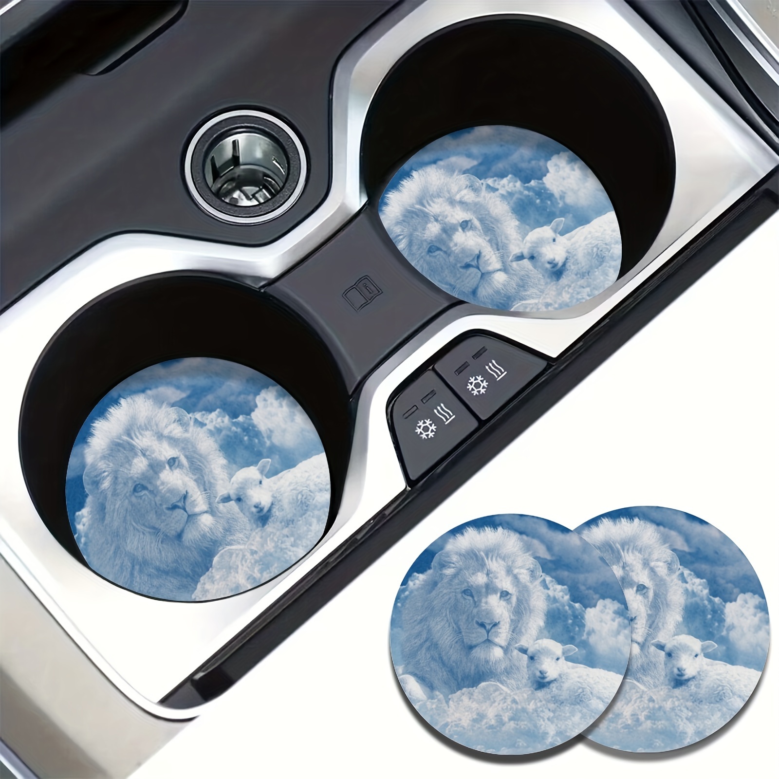 Two Pieces Print Christian Lion Sheep Shape Cloud Pattern - Temu United ...