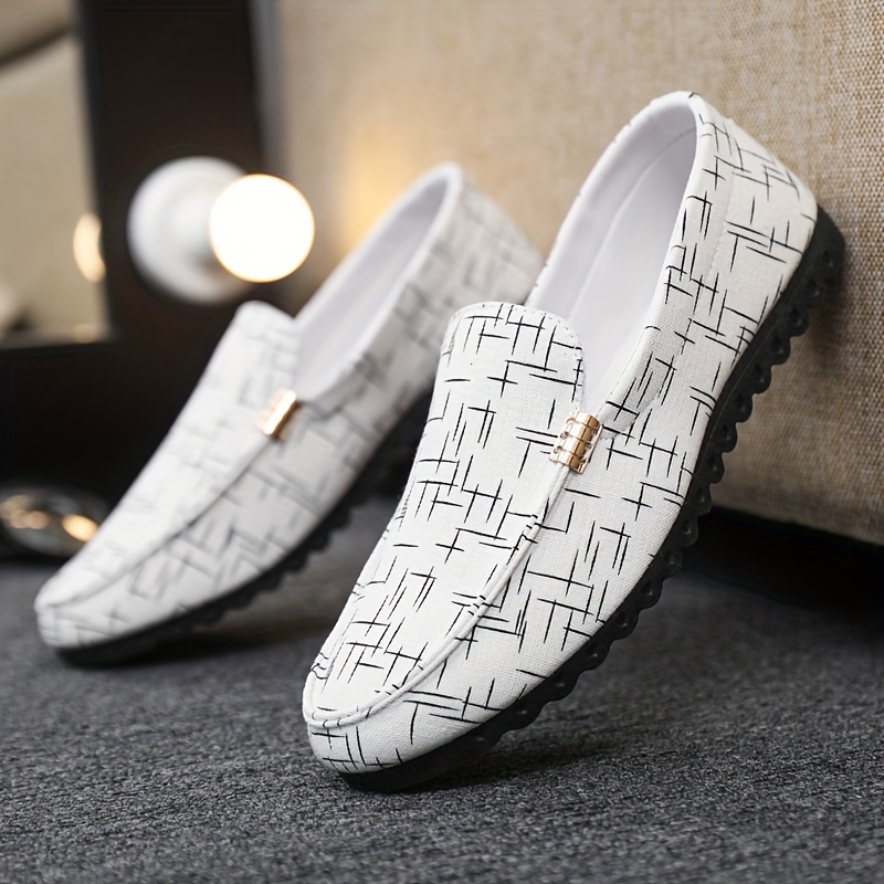 Mens Trendy Low Top Slip On Canvas Shoes Breathable Lightweight Walking ...