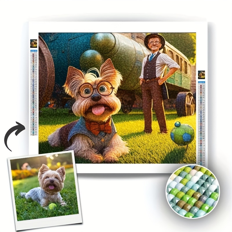 Custom Faux Diamond Painting Kits Full Drill Pet Memorial - Temu United ...