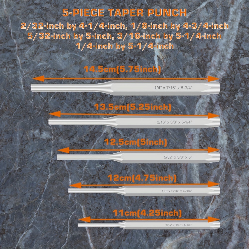 Ensemble De 16 Pièces De Poinçons Et Burins, Comprenant Un Poinçon ...