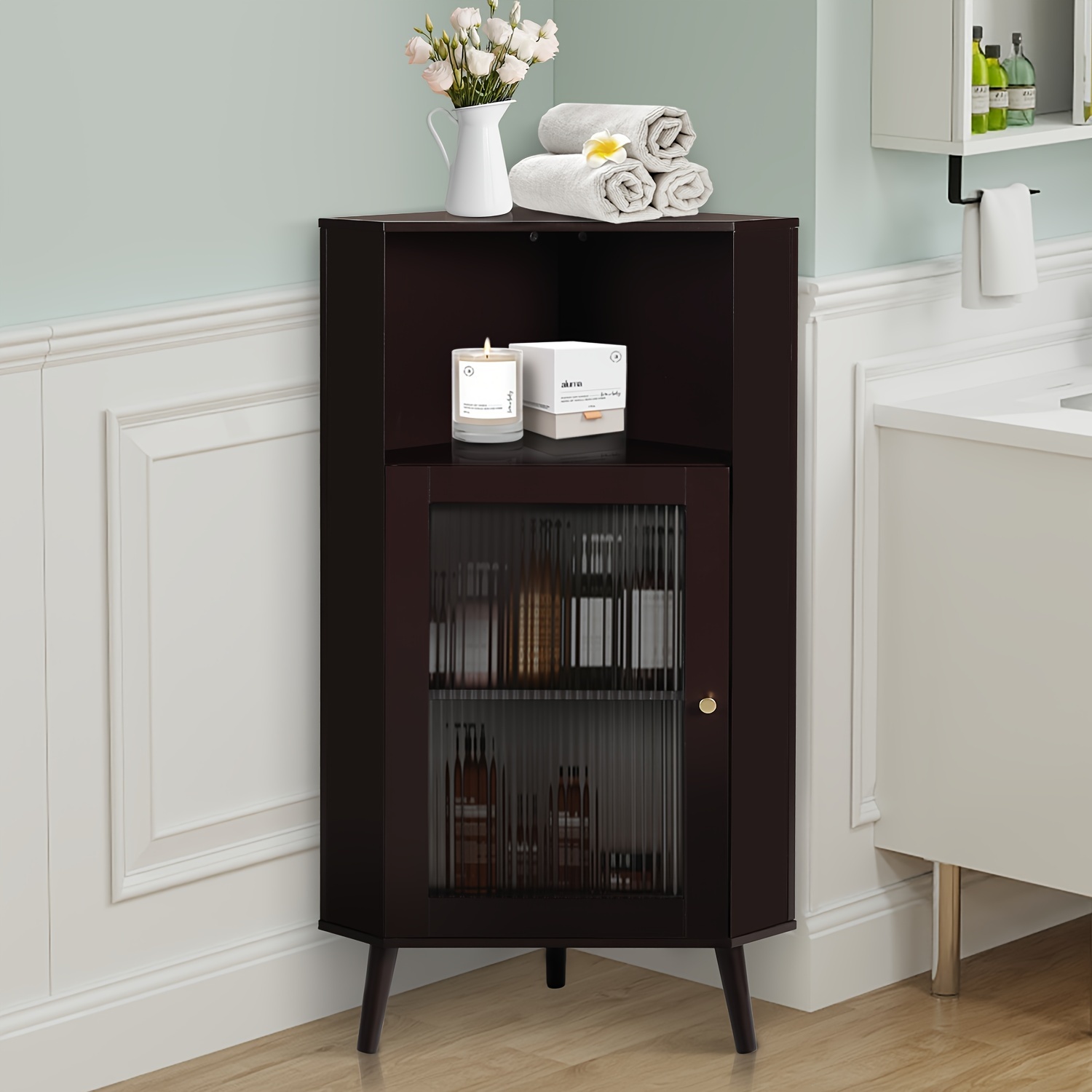 Small bathroom corner unit store