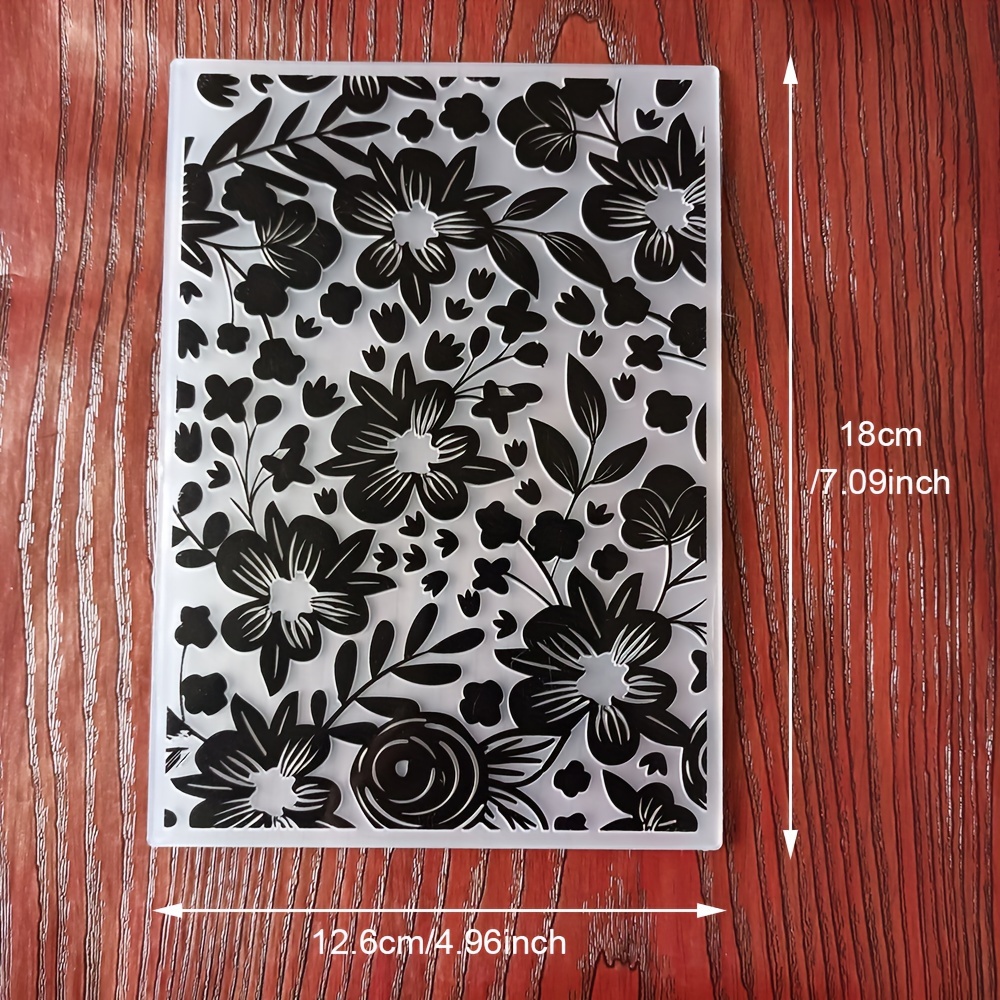 Floral Leaf Embossing Folder Diy 2d/3d Pvc - Temu United