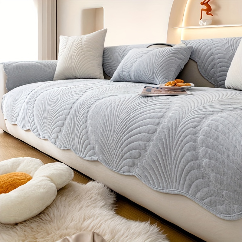 Boho Sofa Slipcover Non slip Gray Stripe Sofa Cover Couch - Temu