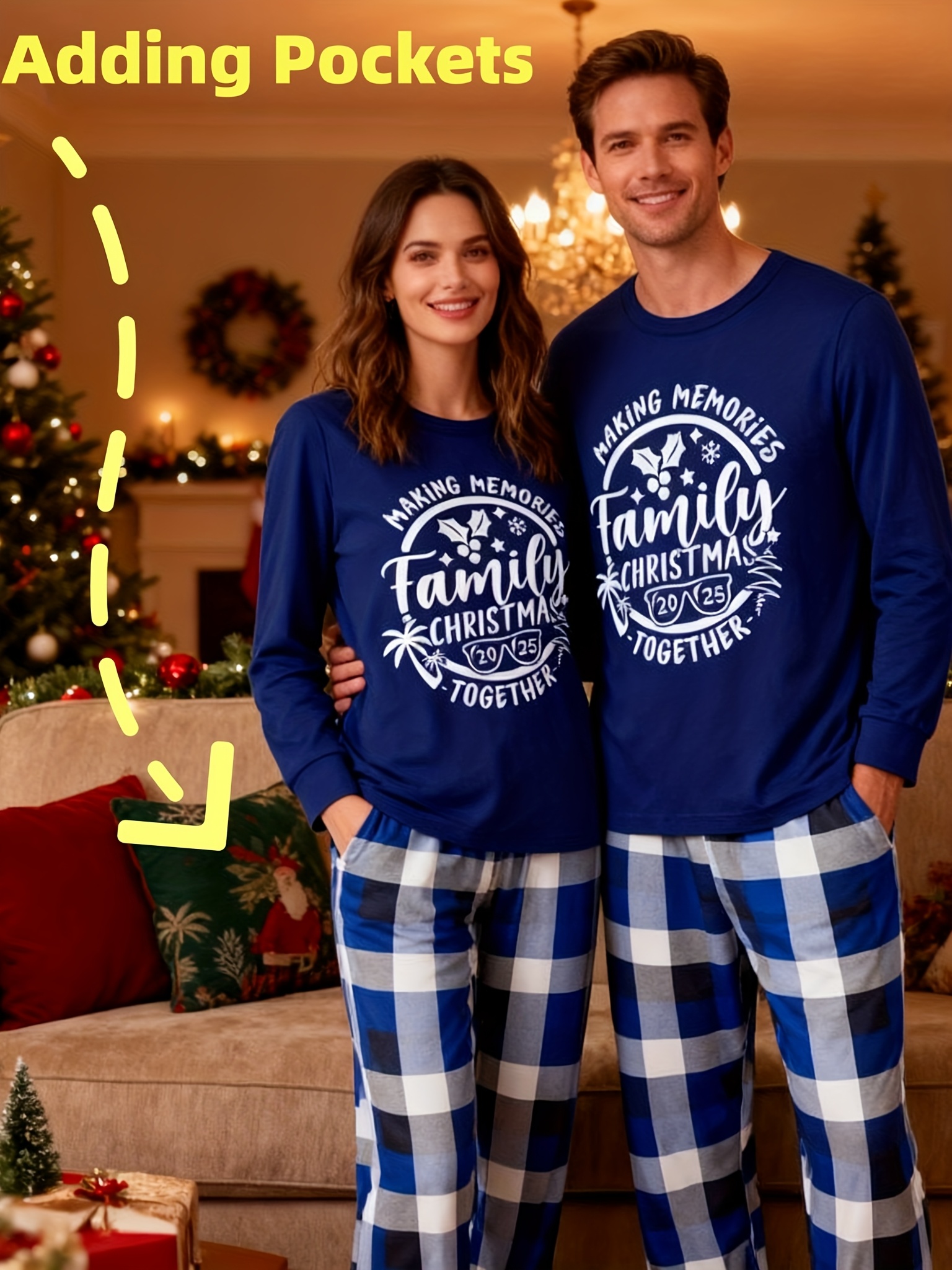 christmas pajamas sold on Temu United States