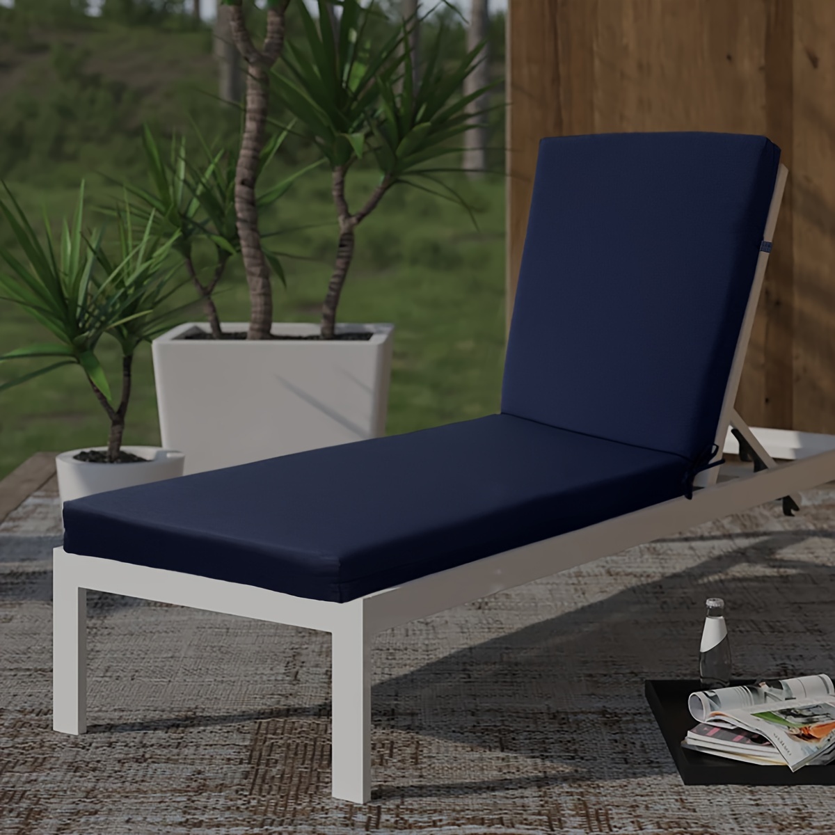 outdoor chaise lounge cushions foam fill waterproof lounge Temu Canada
