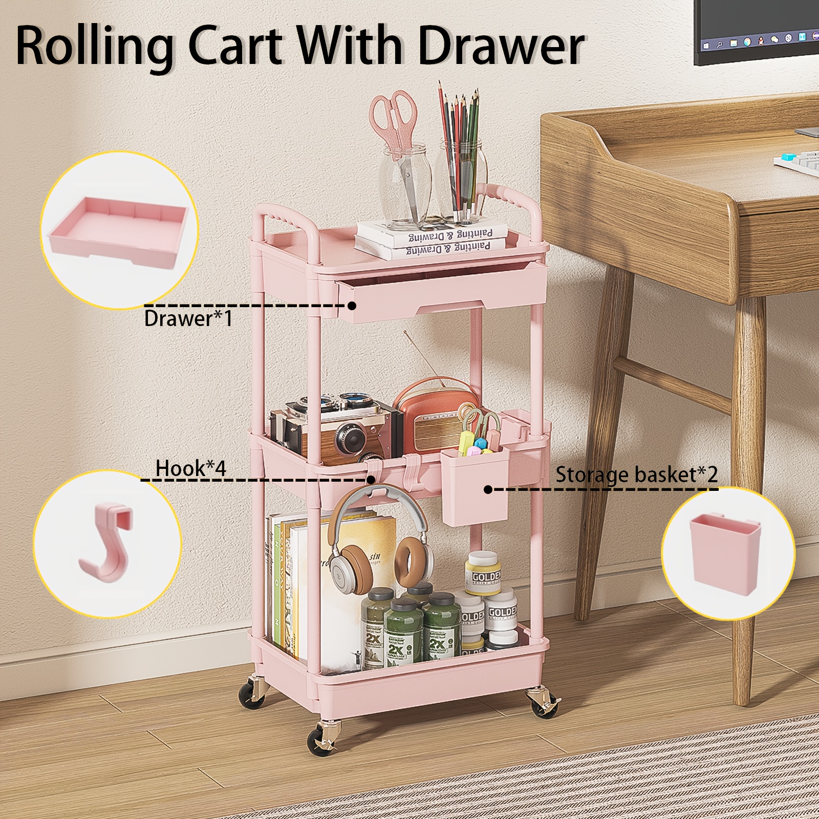 carts with wheels sold on Temu United States