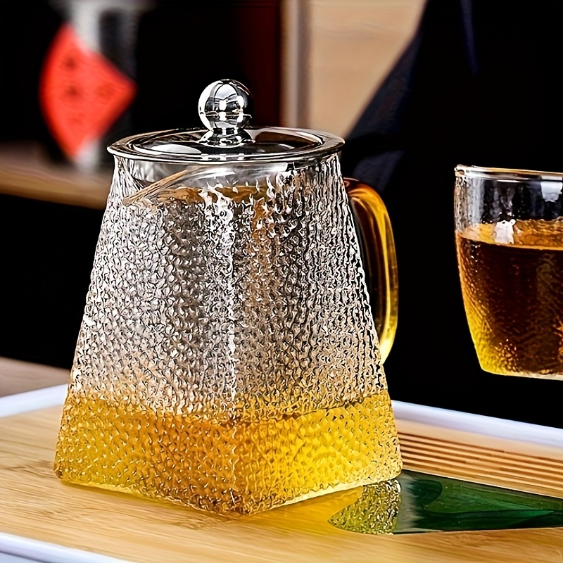 glass teapot with infuser sold on Temu United States
