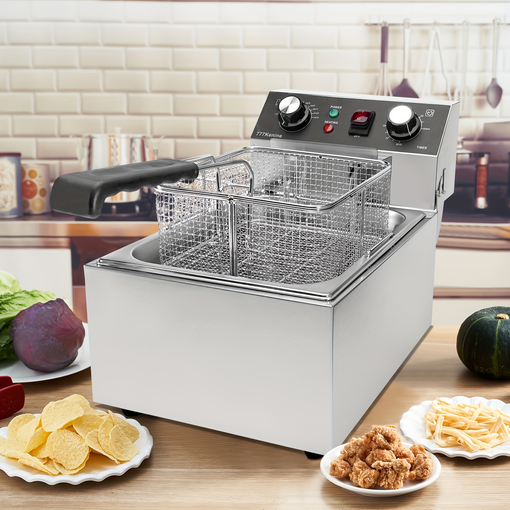 Deep Fryer Stainless Steel Countertop - Temu