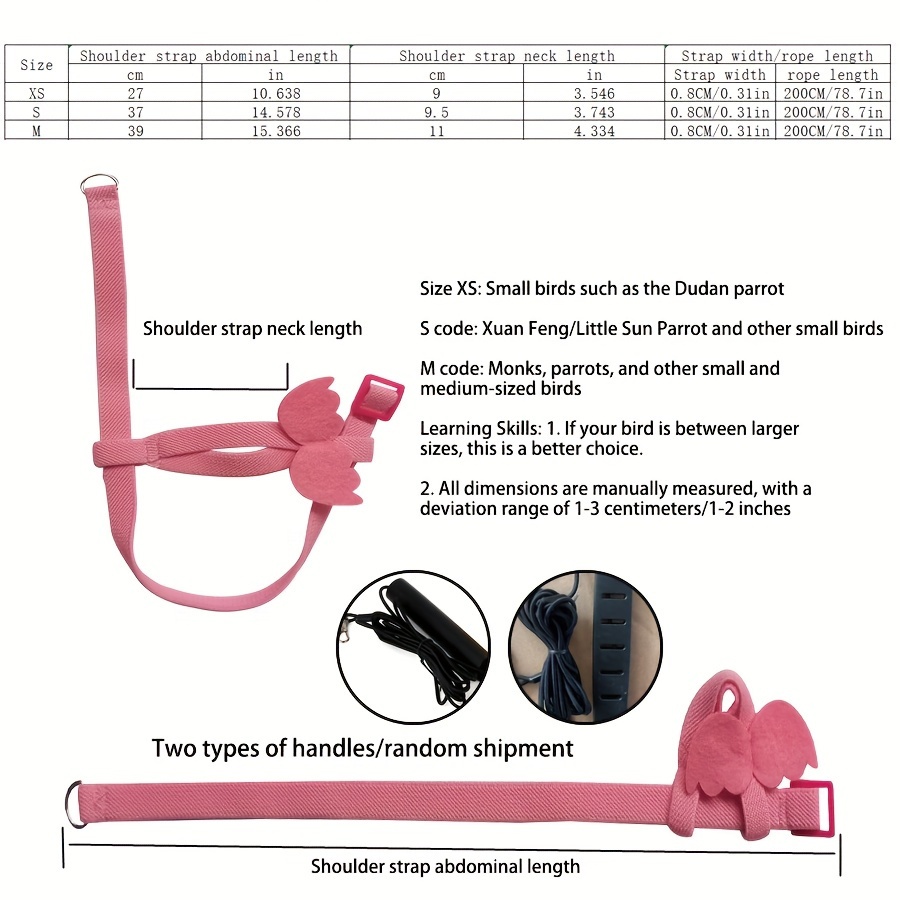 "lightweight Control" Ultra-light Parrot Flying Harness - Adjustable ...