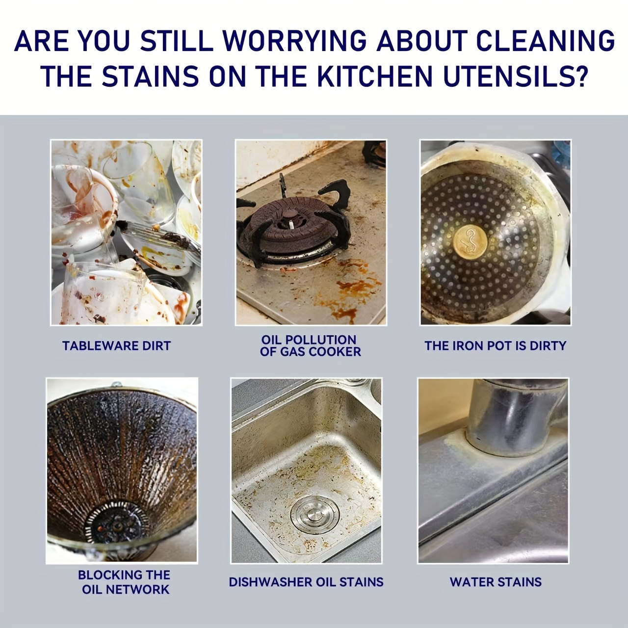 Multi-purpose Kitchen Cleaning Powder - Concentrated Formula For Heavy ...