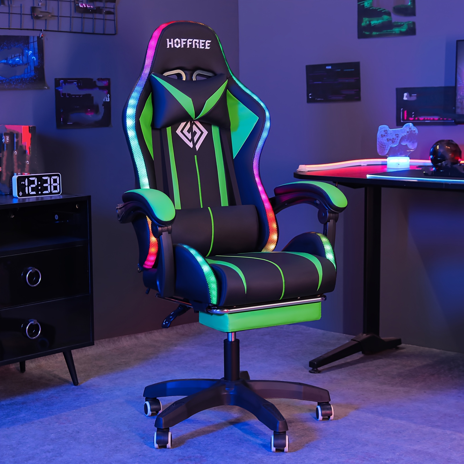 gaming chair speakers massage big tall video game chair Temu