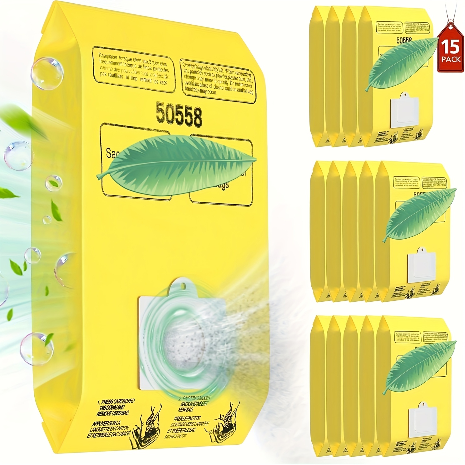 vacuum cleaner bag sold on Temu United States