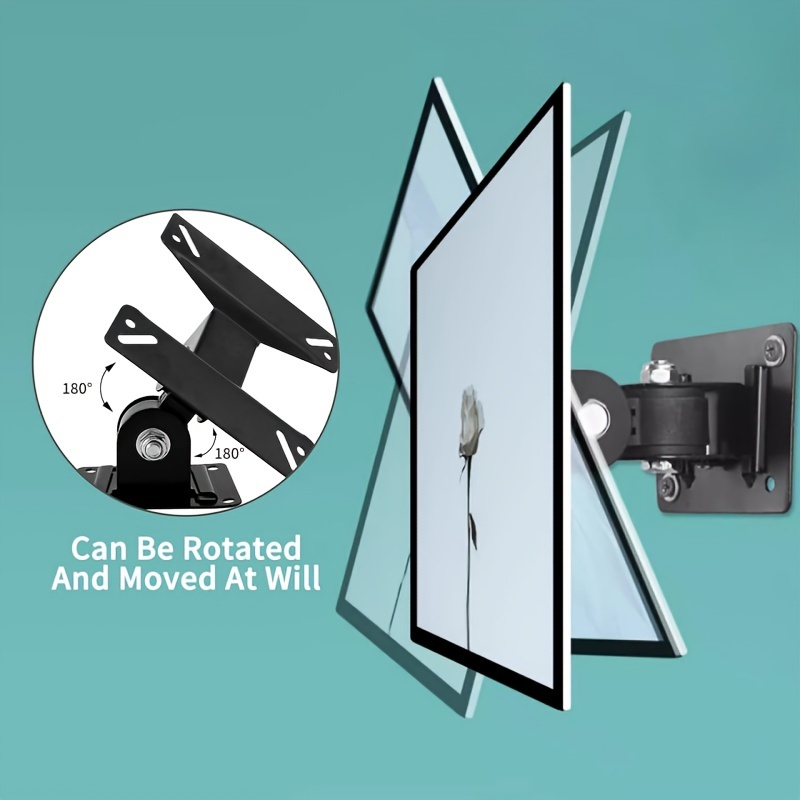 Tv Monitor Wall Mount Bracket With Swivel Articulating For Most 14 24 ...