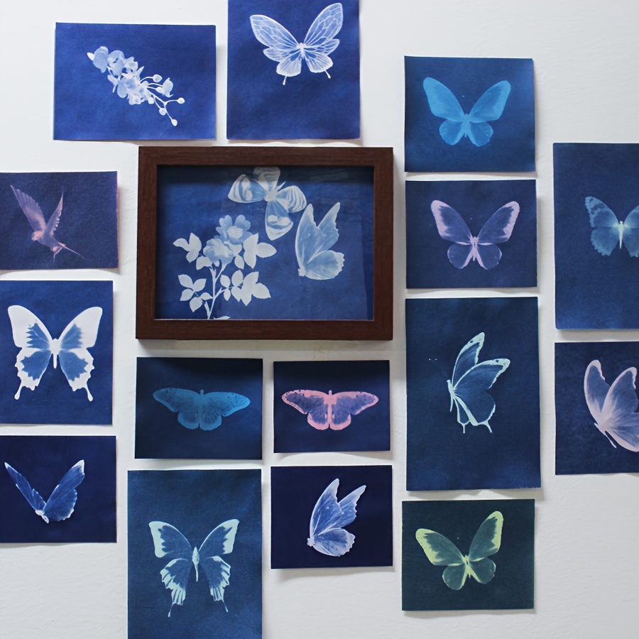 colorful cyanotype paper kit assorted sizes (a4 a5 - Temu