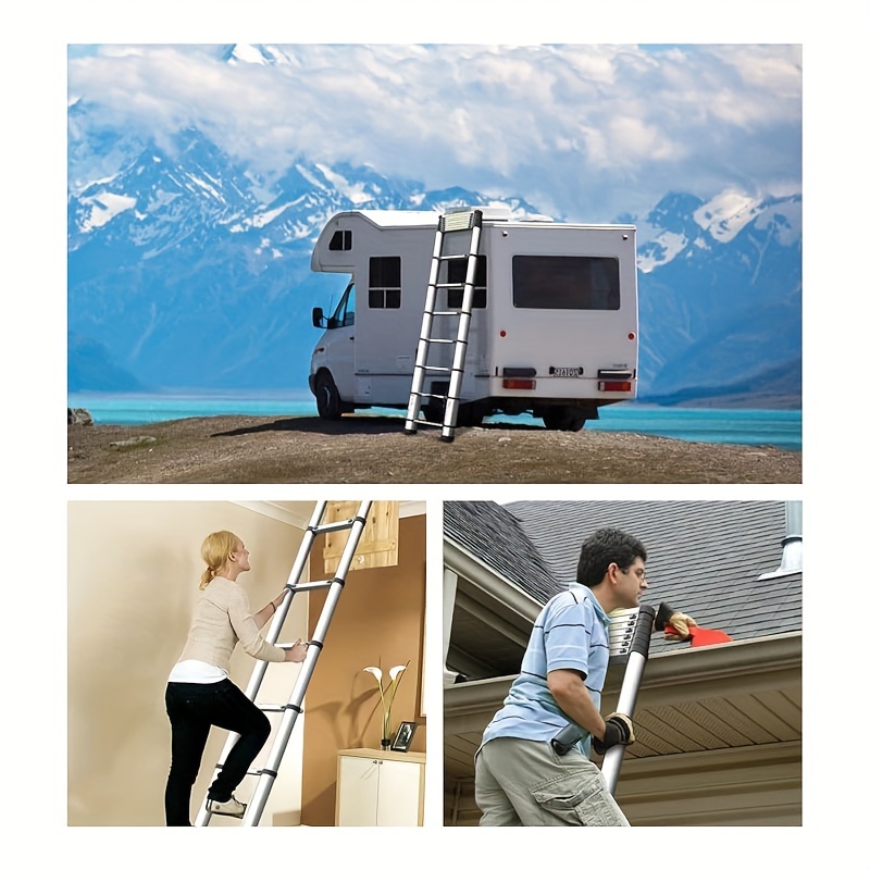 Telescoping Ladder Telescopic Extension Ladder Aluminum - Temu