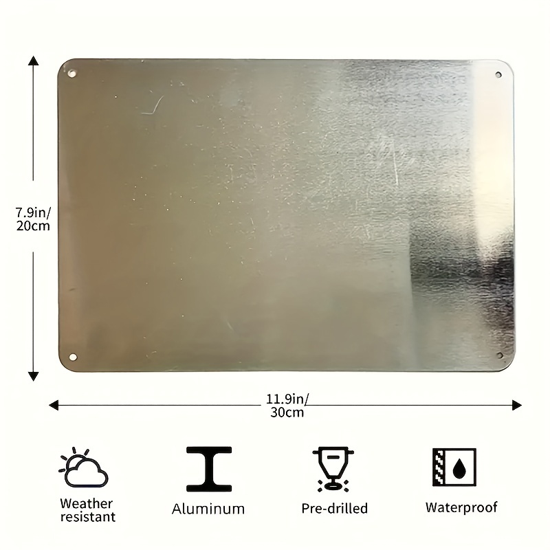 Parcel Box Metal Aluminum Sign With Adhesive Backing - Durable Notice ...