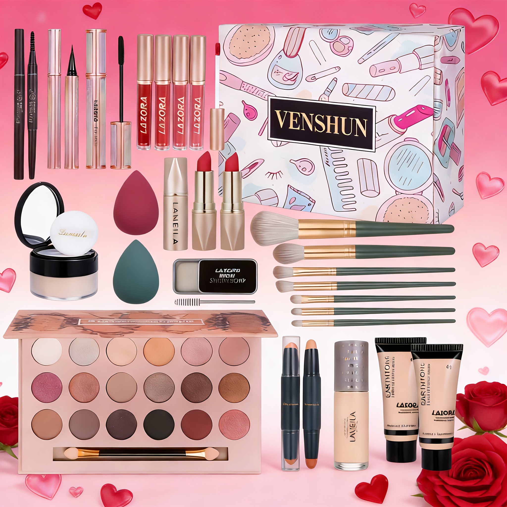 full makeup kits sold on Temu United States