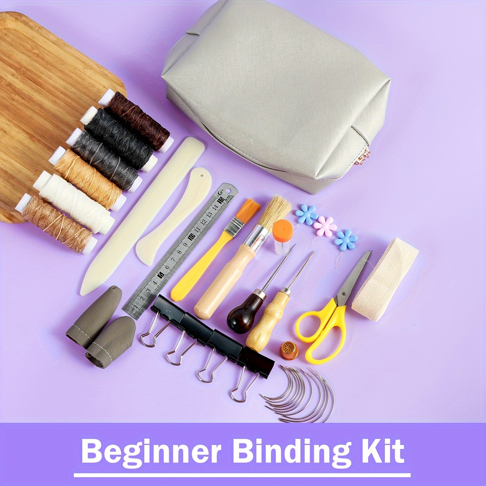 Bookbinding Kit Hand Book Binding Starter Tools Set Book - Temu