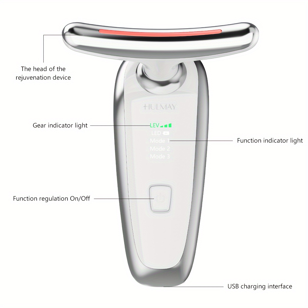 Spring Face Neck Massager 3 color Led Vibrating Heating Tool - Temu