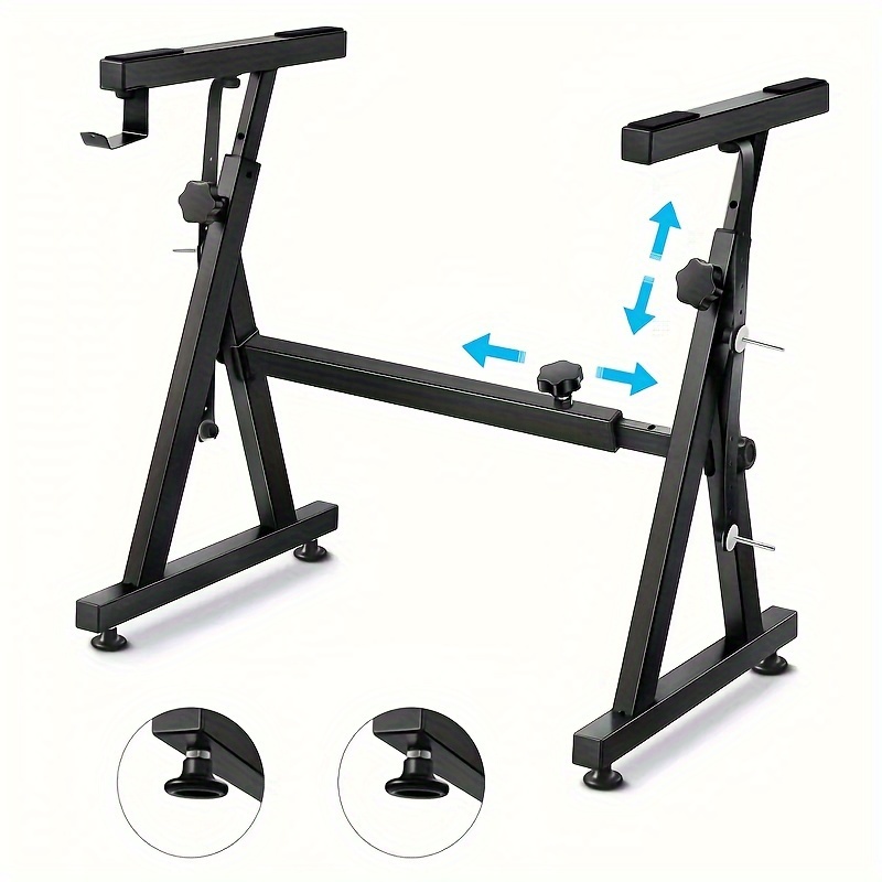 Heavy Duty Keyboard Stand & Piano Stand With Wheels & Foot Pads ...