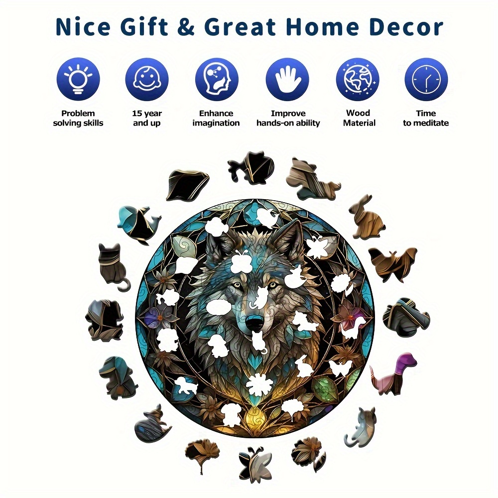 Wooden Puzzles Adults 14+ Unique Animal Shaped Pieces - Temu Australia