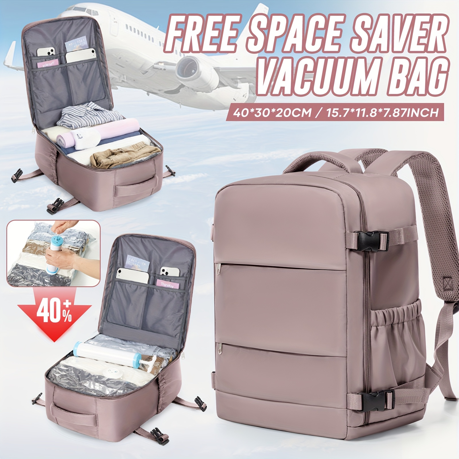 40x30x20 backpack sold on Temu United States