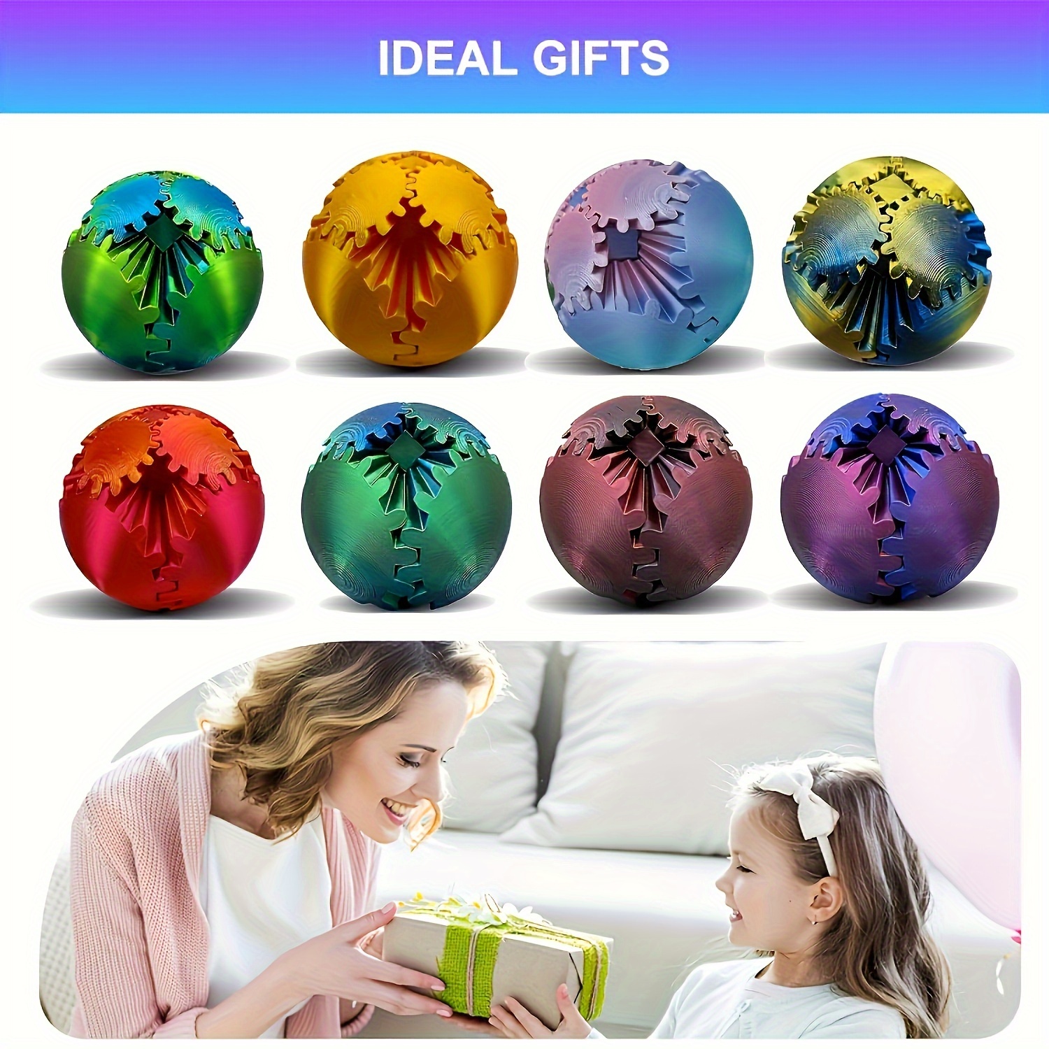 Steampunk Gear Ball Fidget Toy 3d Printed Spinning Cube - Temu Australia