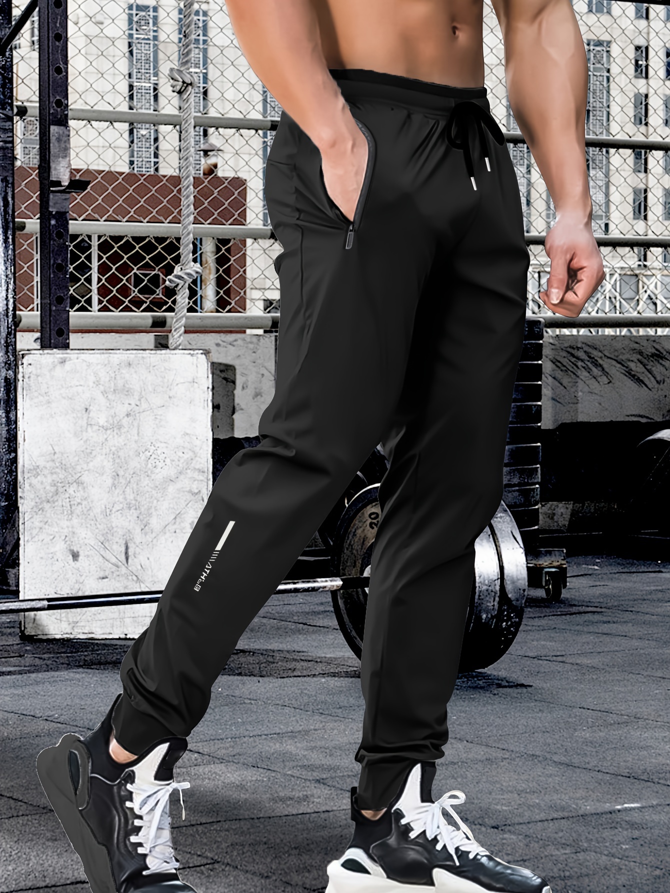 Joggers with zippers store