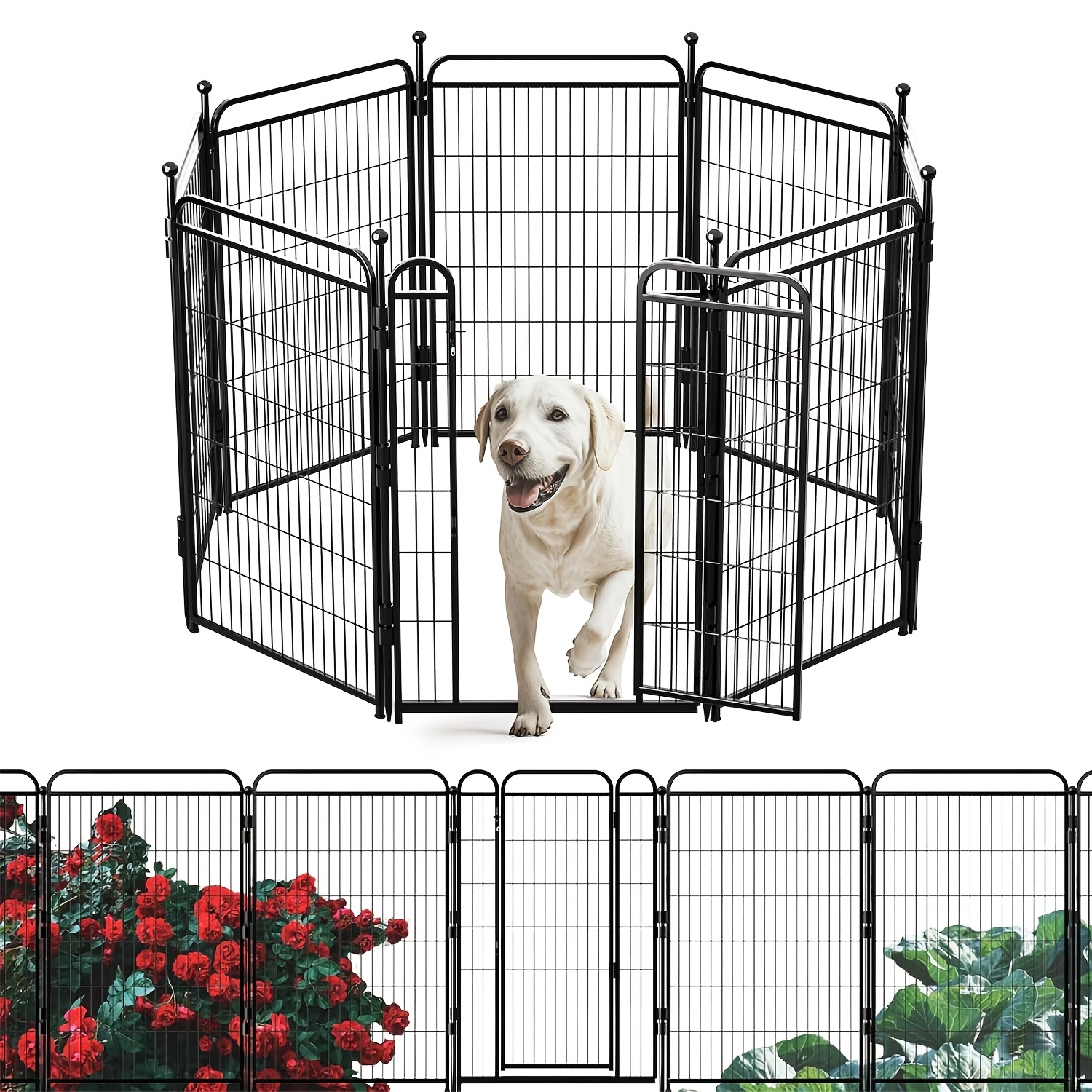 garden fence for dogs sold on Temu United States