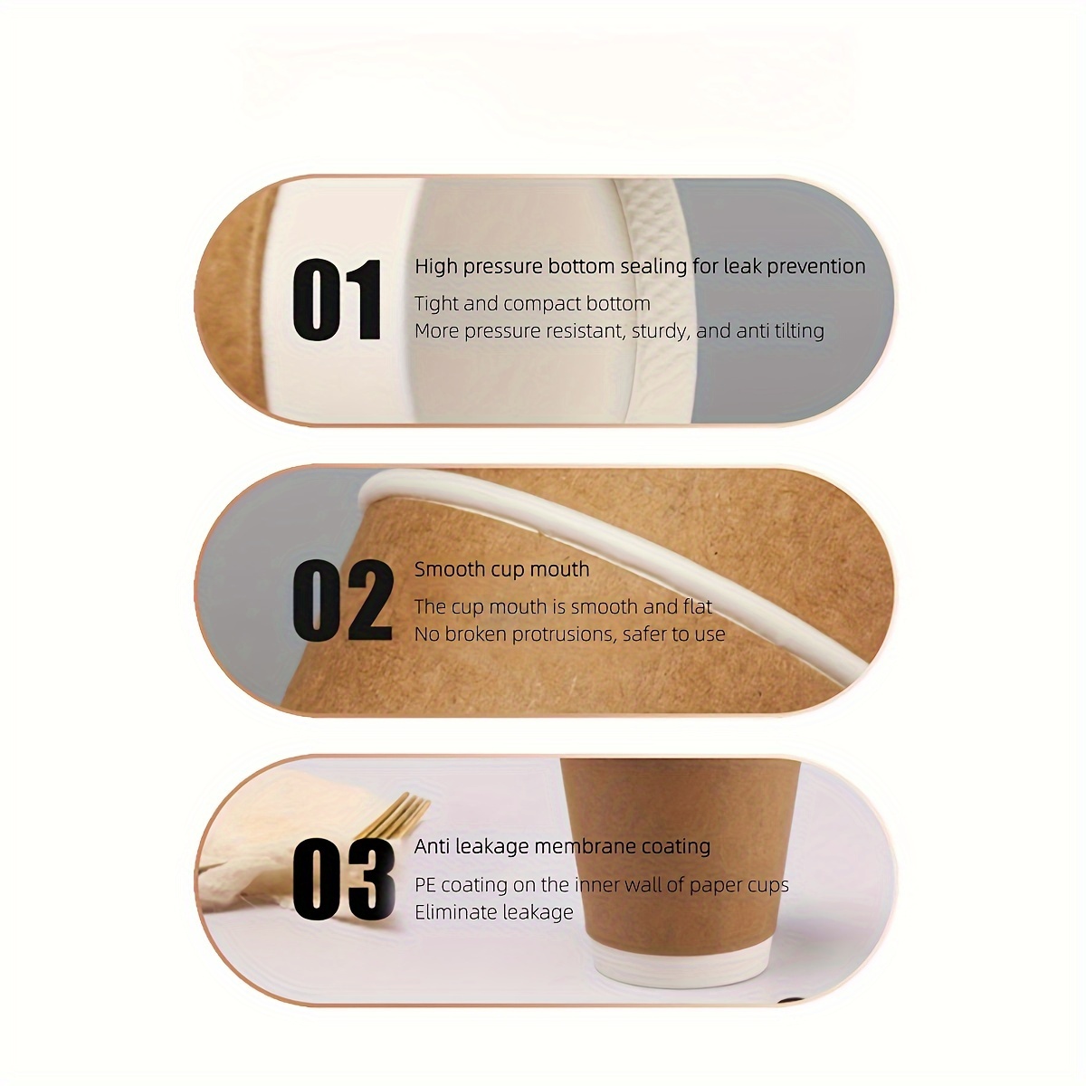 Double layer Hot Drink Kraft Paper Cups Heat Insulation - Temu Ireland