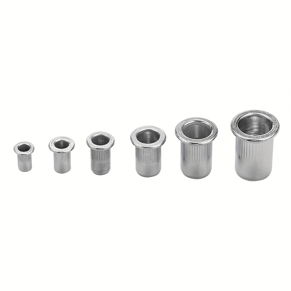 150-piece Aluminum Rivet Nut Assortment Kit - /4/5/6/8 Sizes, Right ...